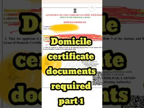How to apply for domicile certificate/ Documents required for domicile certificate online in 2025