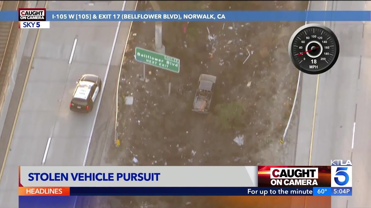 Stolen Pickup Goes Off-Roading After Dangerous, High-Speed Chase | Caught on Camera