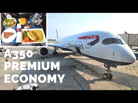 British Airways PREMIUM ECONOMY London to Philadelphia | Airbus A350-1000