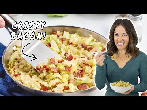 The BEST Fried Cabbage with Bacon π₯