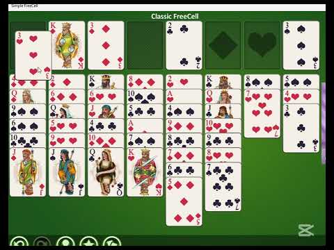 HOW TO PLAY FREECELL SOLITAIRE GAME NO #600698 - LIVE PLAY - RANDOM MODE FOR BEGINNER #freecell