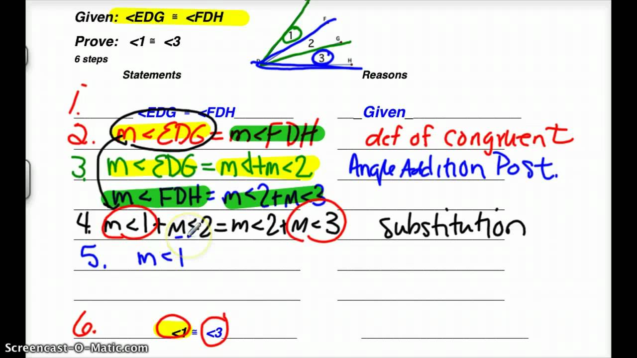 Mrs. Hefty 2-8 Angle Proofs video lesson
