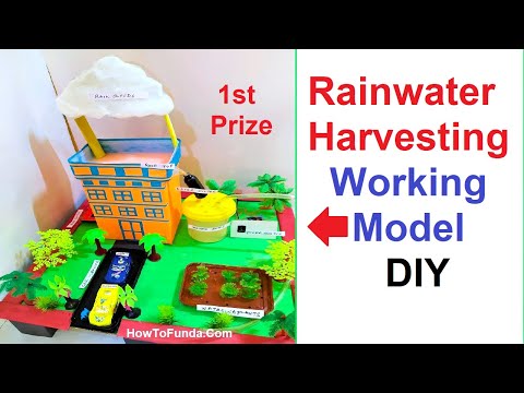 Learn rainwater harvesting working model 3d science project DIY at home howtofunda - Mind Luster