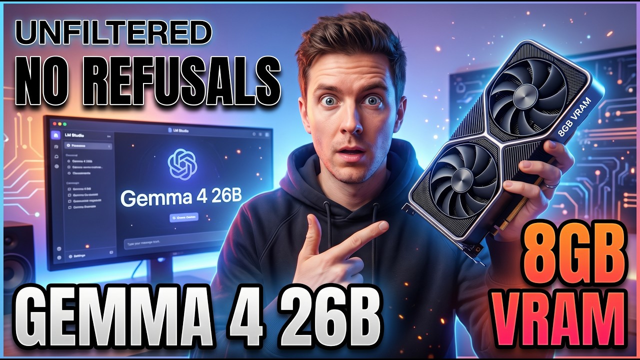 Gemma 4 26B vs 8GB VRAM! Unfiltered LM Studio Guide 🤯