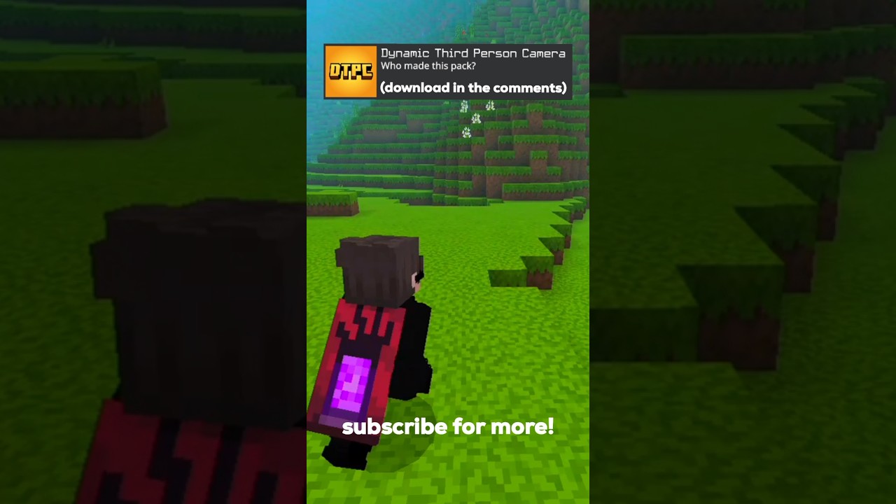 Dynamic Third Person Pack For Minecraft Bedrock!(MCPE 1.21+) #minecraft #texturepvp #mcpe #bedrock