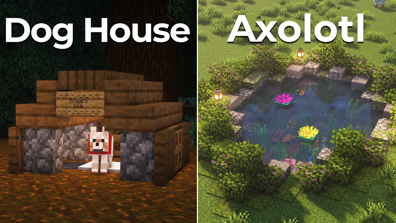 3 Simple Pet Houses in Minecraft - Minecraft Builders