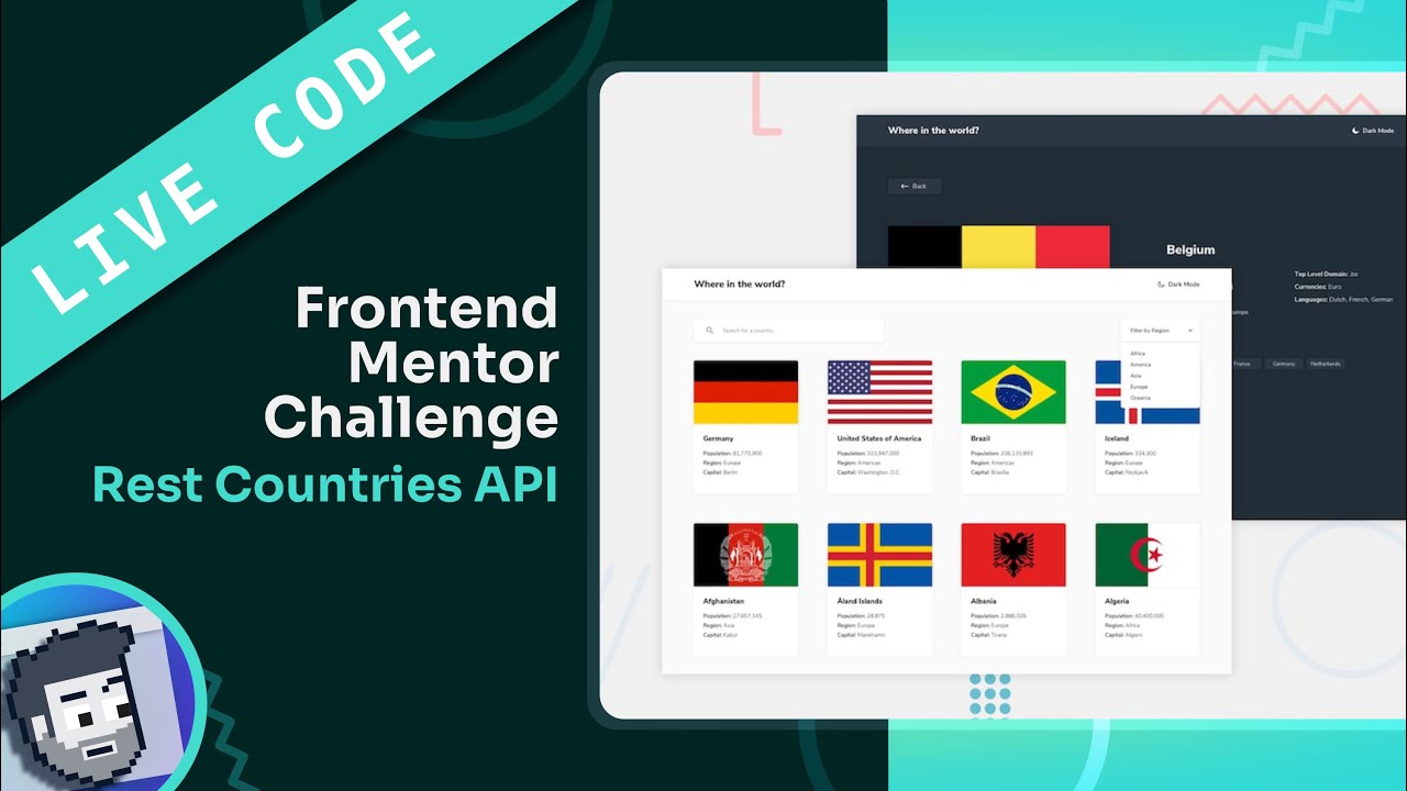 Live Code: Frontend Mentor Rest Countries API