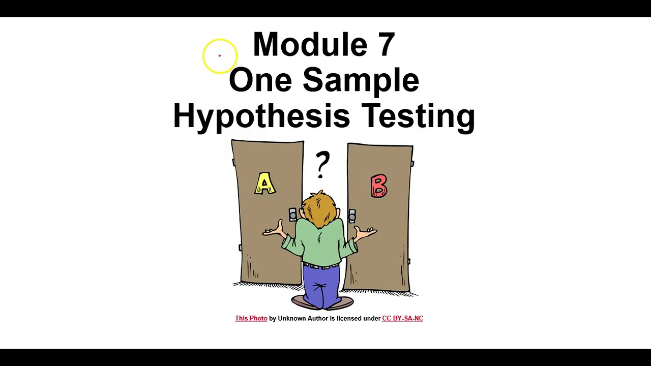 Module 7 Hypothesis Testing Introduction 1