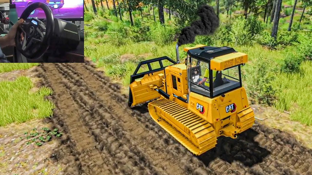 Creating Road in the Forest - FS25 Thrustmaster T248 gameplay