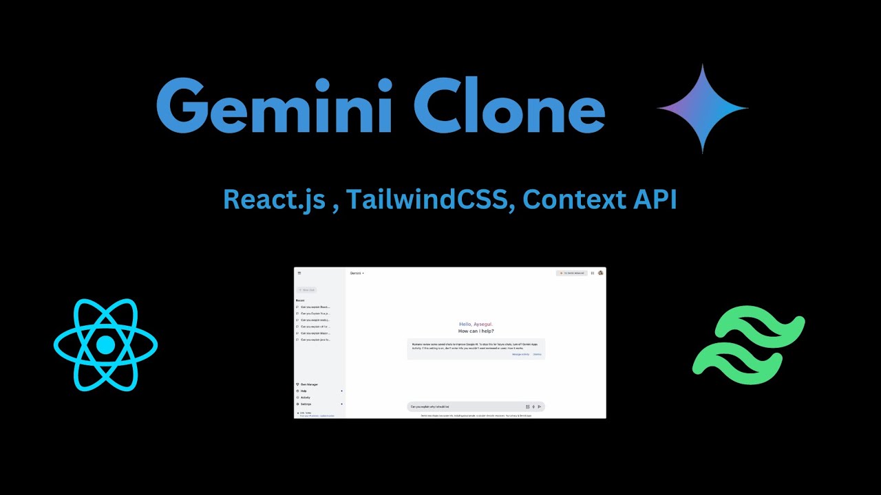 Gemini Clone - React.js, TailwindCSS, Context API