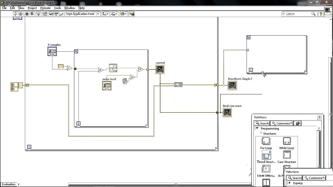LabView Tutorial: For Loops Part 4
