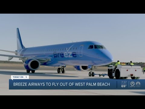 Breeze Airways lands at Palm Beach International Airport