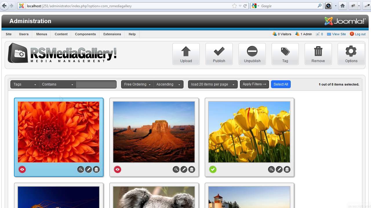 Joomla! Image gallery - RSMediaGallery! introduction