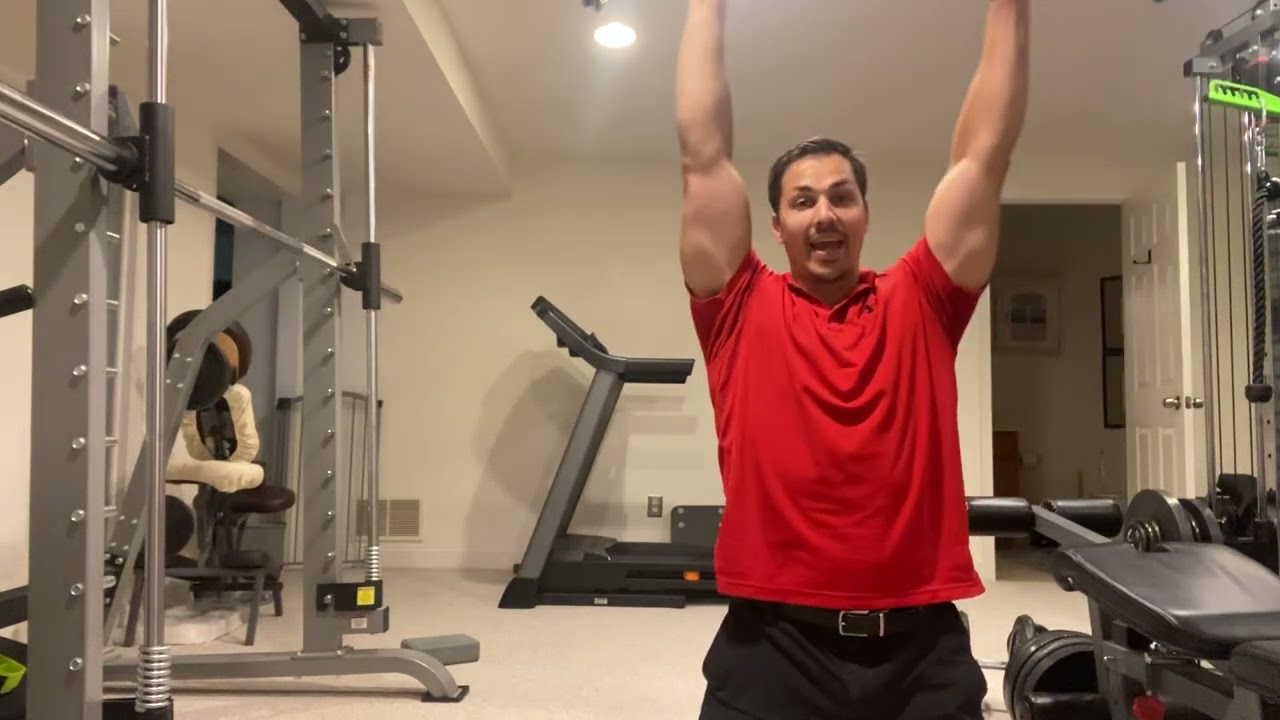 Side bend with overhead reach