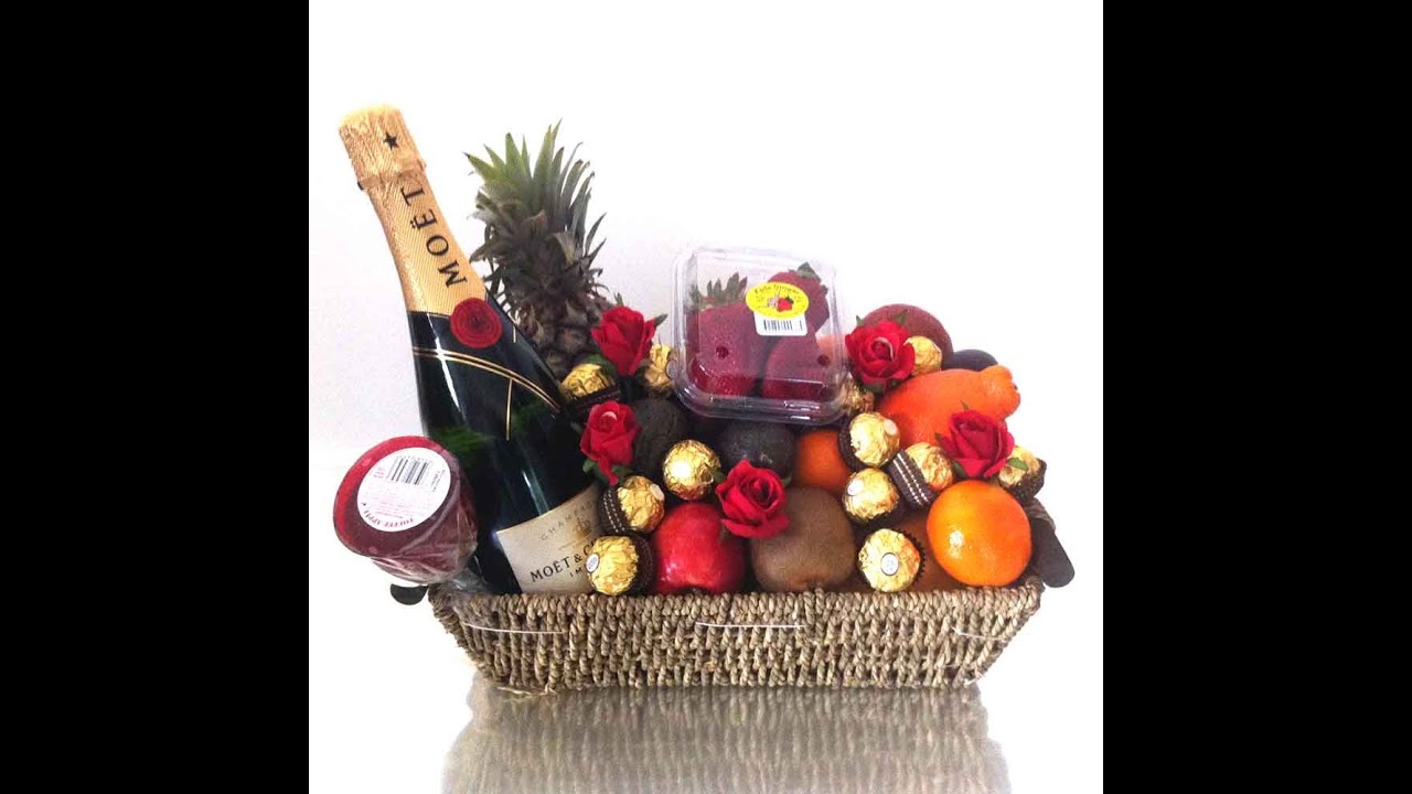 Fruit Basket Moet Champagne Gift Hamper + Chocolates