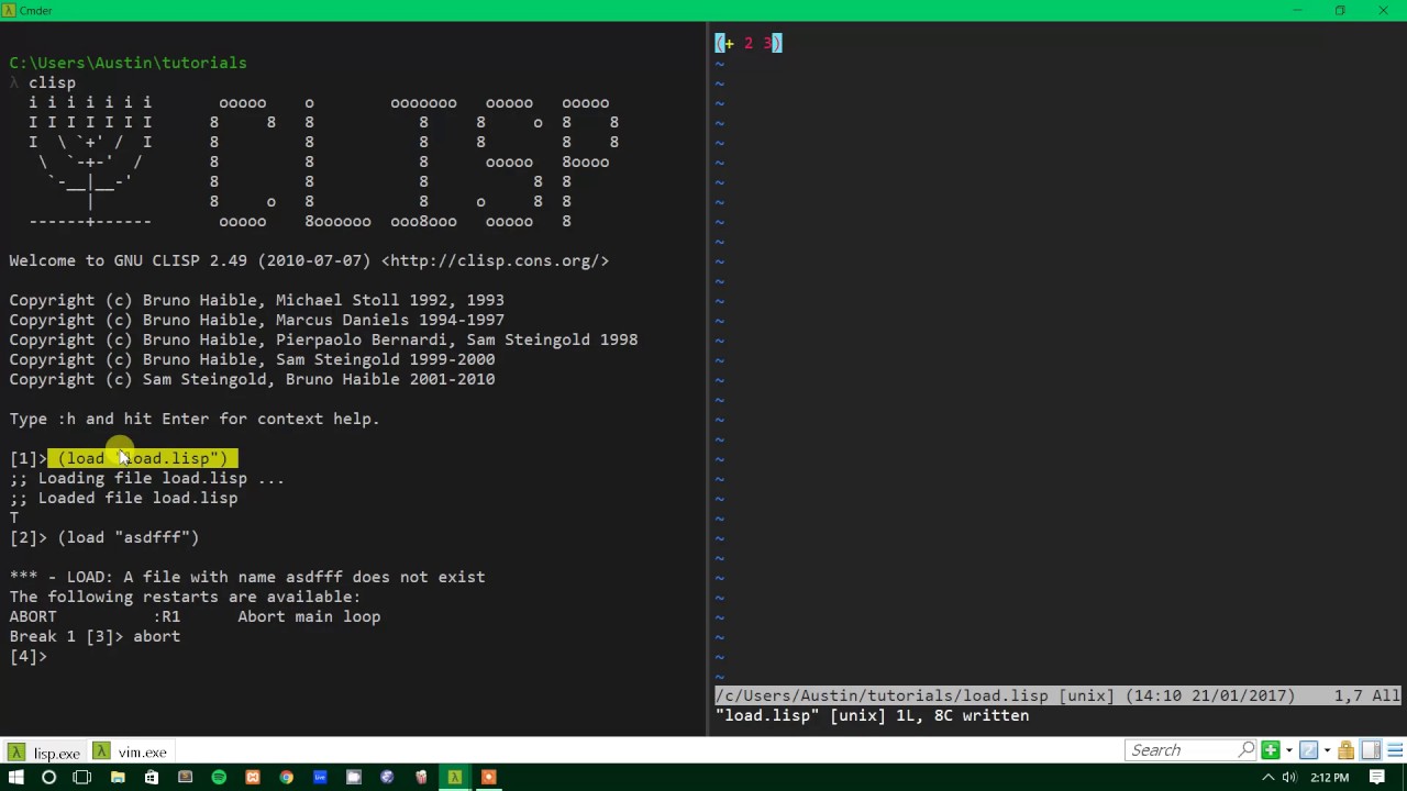 Common Lisp [3] - Loading files and Arithmetic