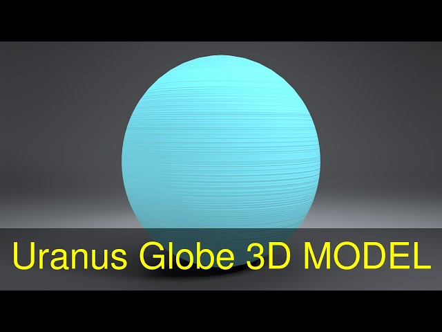 Uranus Globe 3D Model - FlatPyramid