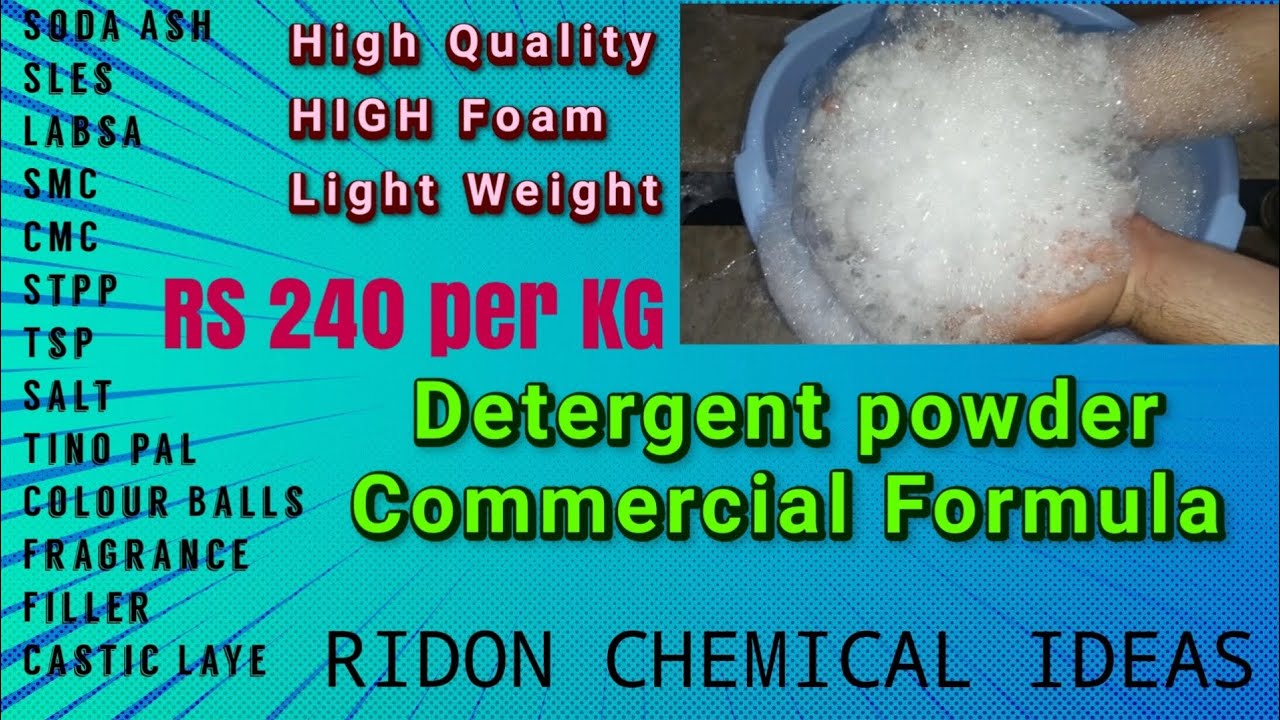 Detergent powder Commercial Formula. || How to make HIGH Quality Laundry Detergent powder ||