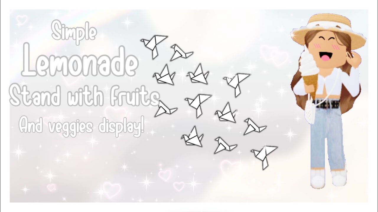 HOW TO MAKE A SIMPLE LEMONADE STAND WITH A FRUITS AND VEGGIES DISPLAY!| Roblox Bloxburg Build