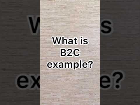 What is the meaning and example of B2C marketing?