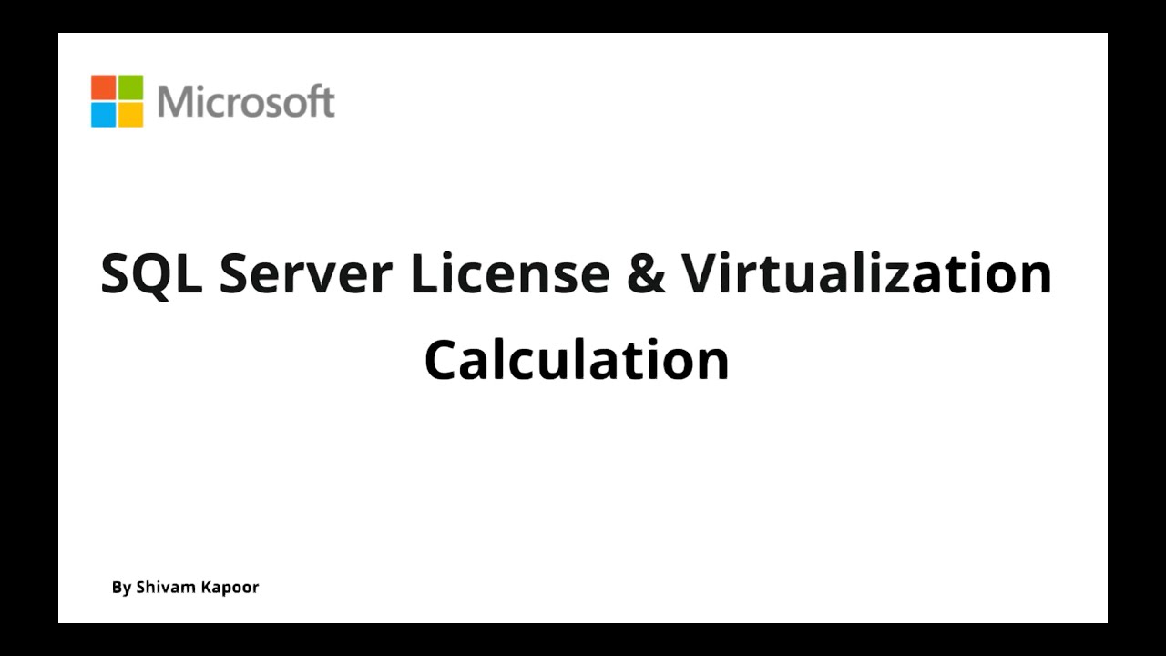 SQL Server License Calculation
