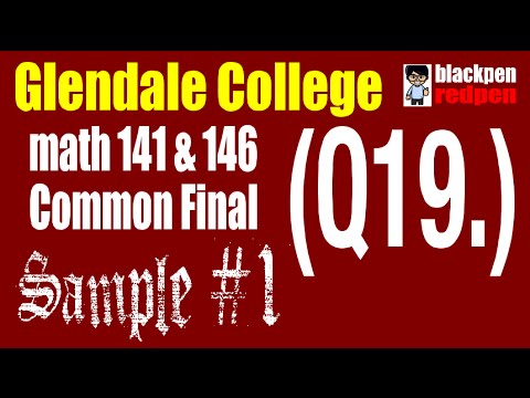 (Q19) Sample #1, Math 141/146 common final, *what if*