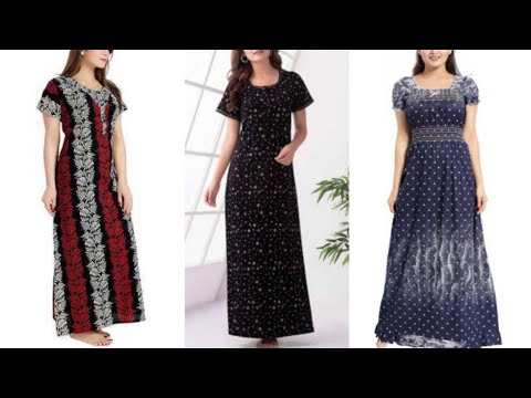 Beautiful Cotton Nighty Design | Ladies Nighty Design Images | Night Gown Dresses