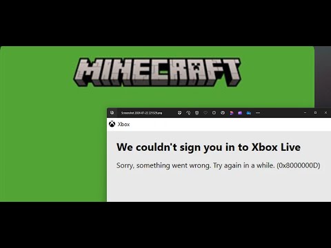 Fix Minecraft Launcher Error Code 0x8000000d Deep Ocean We Couldn't Sign You In To Xbox Live