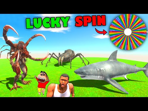 LUCKY MYSTERY SPIN BATTLES with SHINCHAN vs CHOP vs AMAAN-T in Animal Revolt Battle Sim REAL UNITS