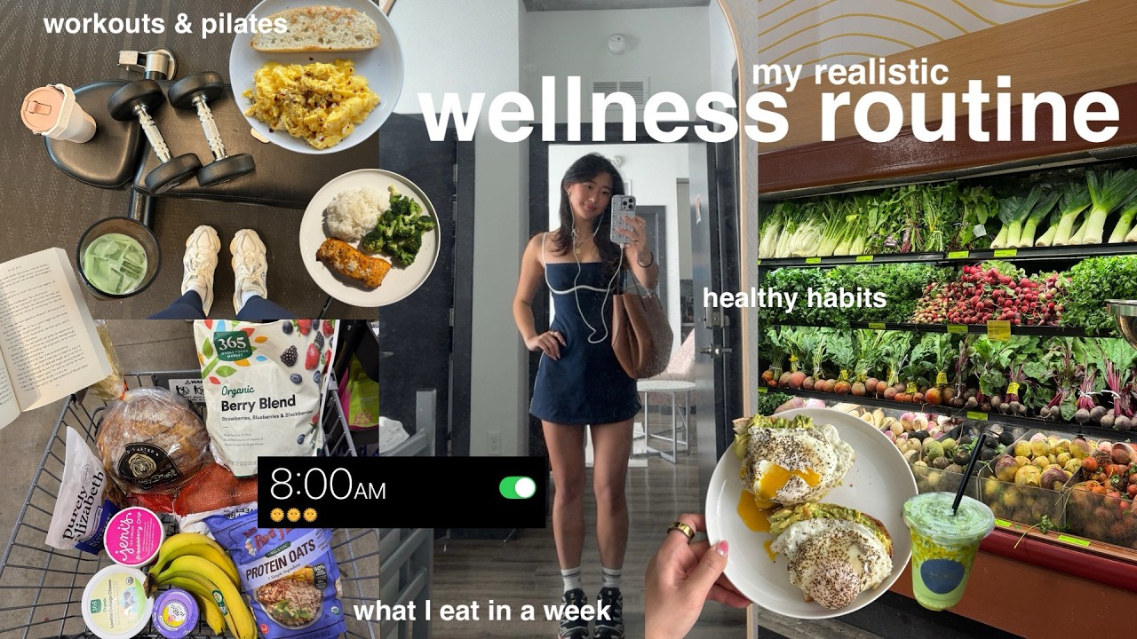 wellness vlog 🧘🏻‍♀️ what i eat in a week, pilates, healthy meals, morning routine, & finding balance