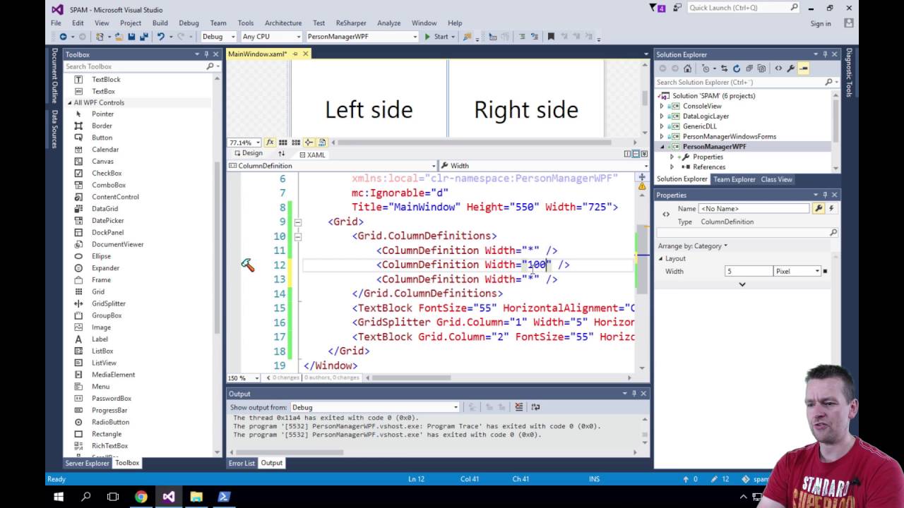 WPF - First grid layout