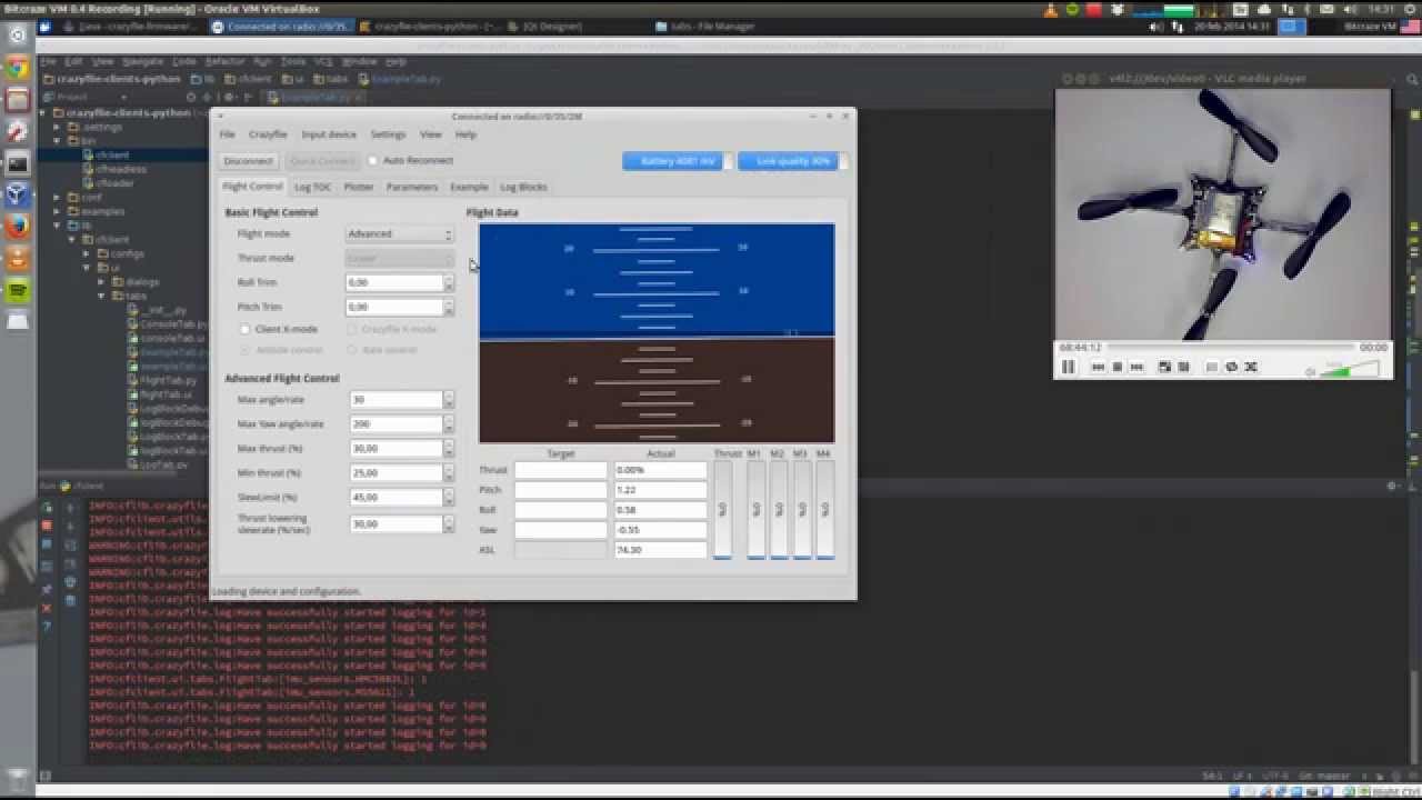 Crazyflie Logging and parameter framework tutorial contined