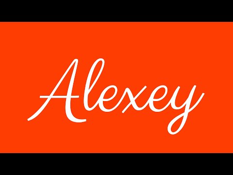 Learn how to Write the Name Alexey Signature Style in Cursive Writing