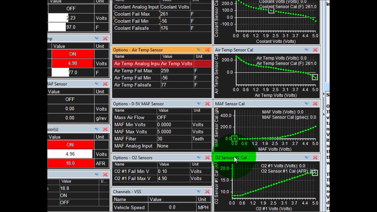 Radium EMS Tutorial: AEMTuner Sensors