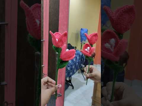 Crocheting Bougainvillea ๐บ Bright, Bold & Handmade ๐#Bougainvillea#CrochetFlowers #Crochet#shorts