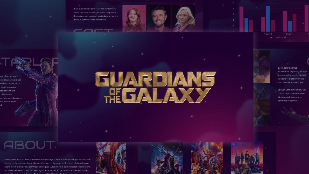 Free Animated Guardians of the Galaxy Template