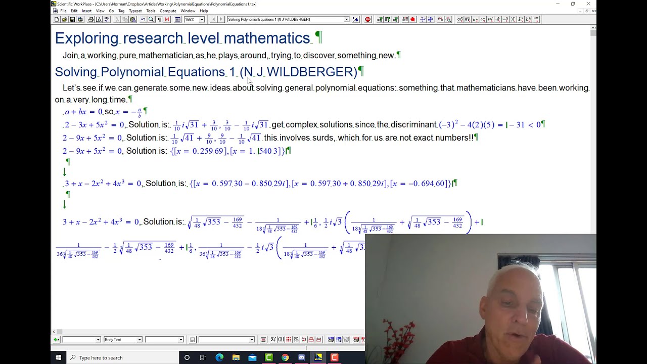 Solving Polynomial Equations 1: A power series approach | Research Level Mathematics | Wild Egg Math