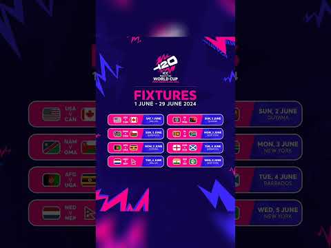 T20 World Cup 2024 schedule: Full list of matches with dates, venues and Timings.