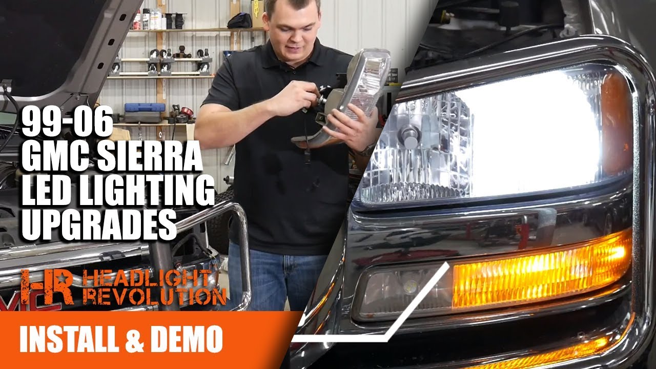 1999-2006 GMC Sierra LED Lighting Upgrades: LED Headlight Bulbs, GTR Lighting DRL And Blinkers