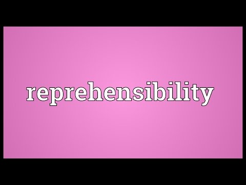 Reprehensibility Meaning