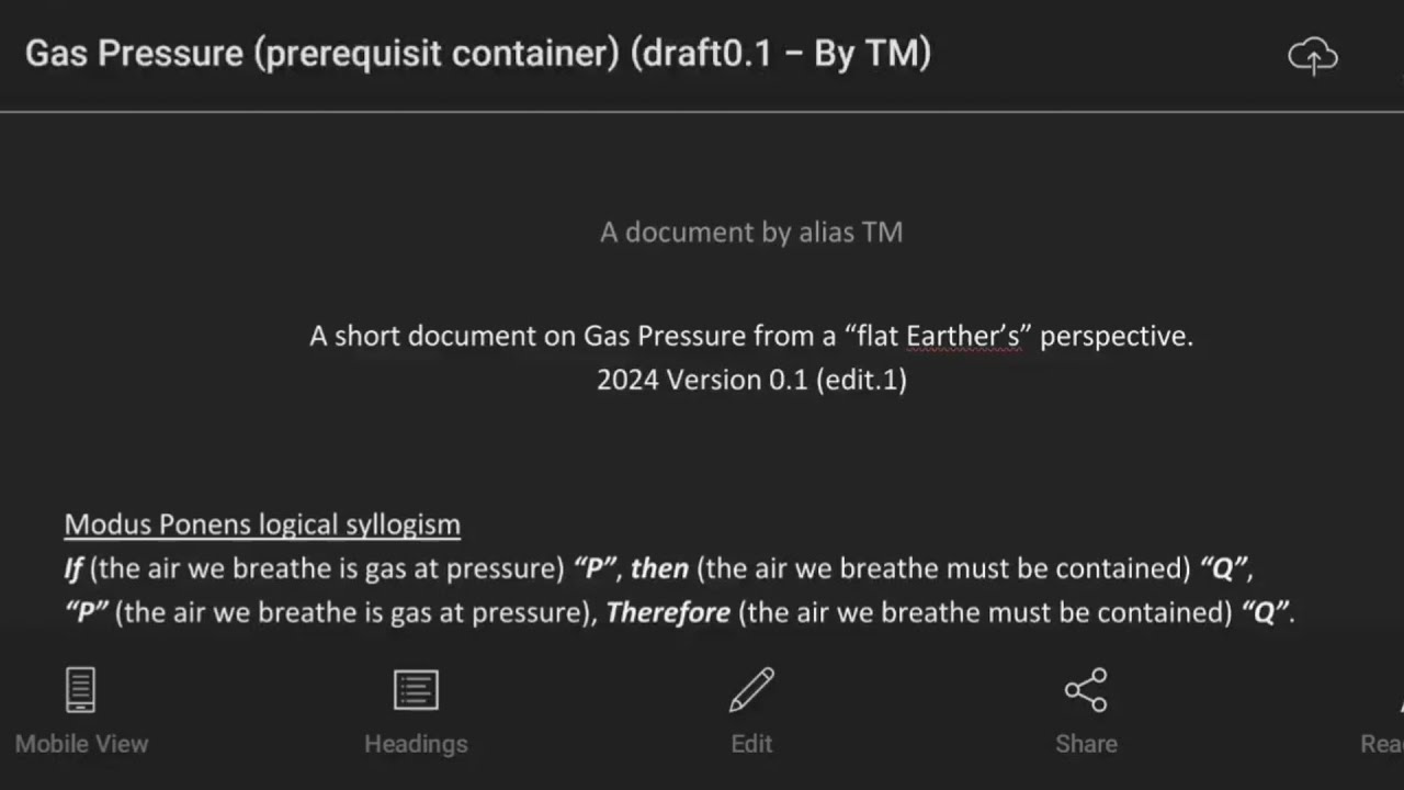 Gas Pressure and its prerequisite container (first version pdf, read by A.I.)