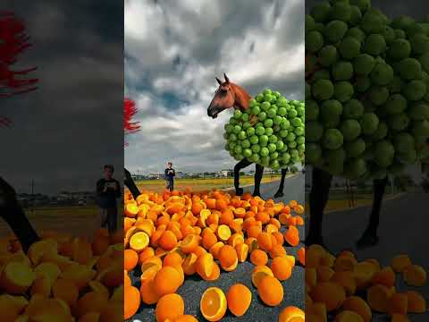 Horse have fruits special effects c4d works 😯 #viralshorts #shorts #vfx #shortsfeed #shortsyoutube