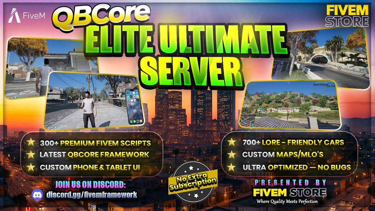 Best QBCore Server 2026 for Sale | FiveM Elite Ultimate Server 🔥 | 350+ Scripts & 700 Cars