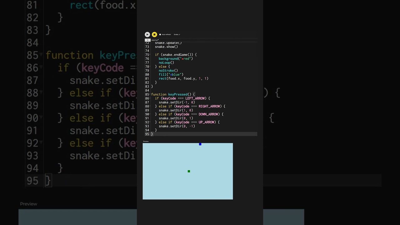Let's Code Snake in JavaScript (Part 6): #p5js #javascript #codingtutorial