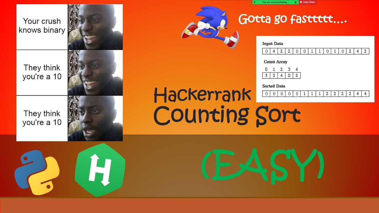 Hackerrank - Counting sort walkthrough #Python #Hackerrank