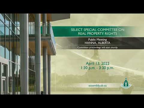 Select Special Committee on Real Property Rights - Hanna Public Meeting