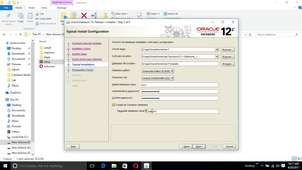 Oracle 12C Installation method 01