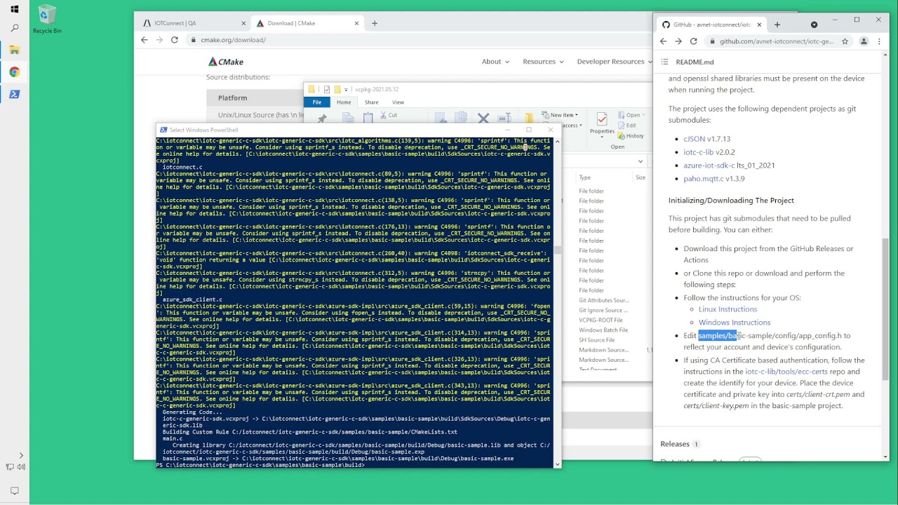 IoTConnect Generic C SDK Windows
