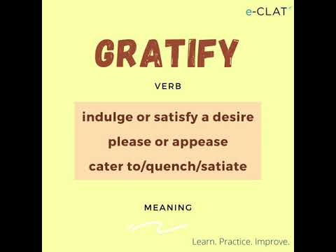 GRATIFY | Word meaning | Word of the Day 69