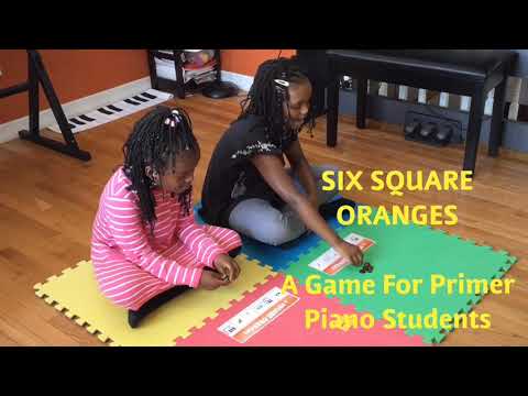 Music Symbol Recognition Game for Primer Piano students : Six Square Oranges